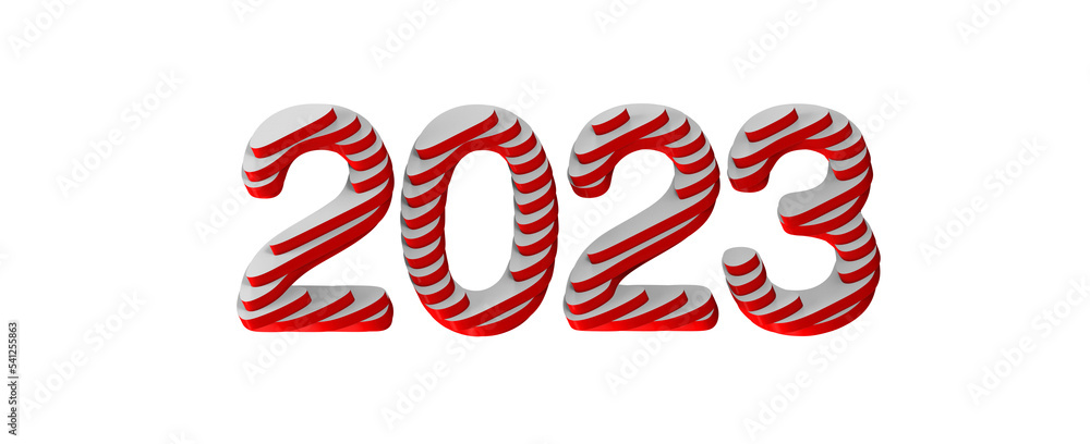 2023 bold letters 3d-illustration isolated ilustração do Stock | Adobe ...