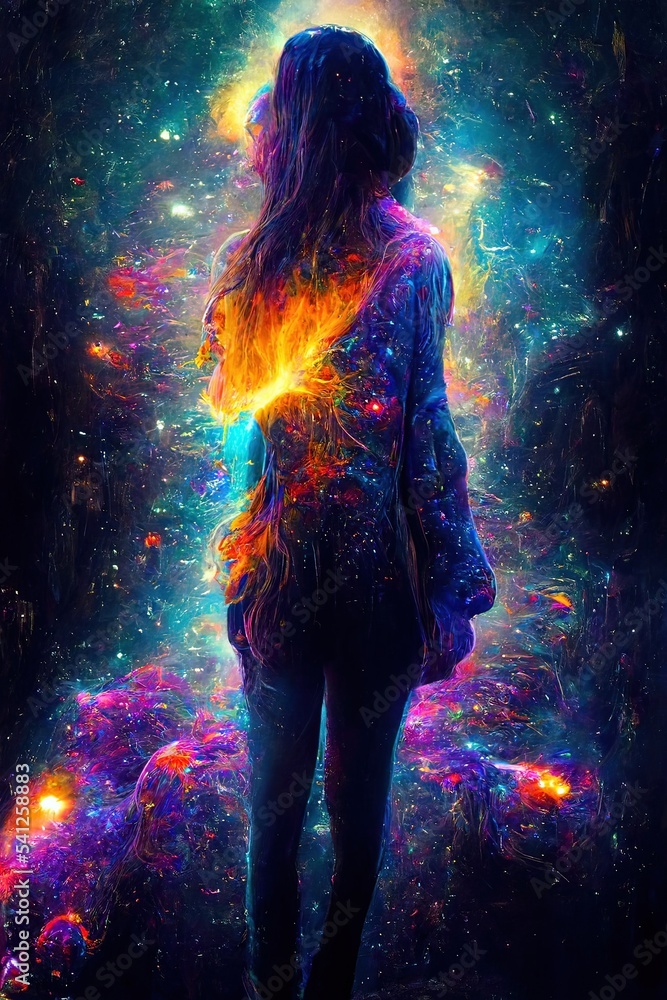 Faceless Goddess of The Universe. god. Fantasy Scenery. concept art ...