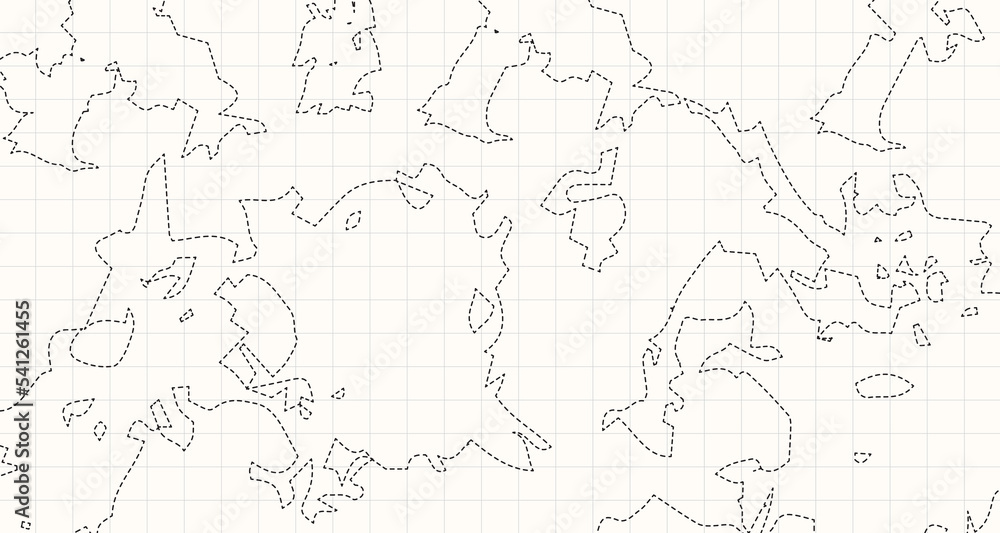 Trendy pattern with a map of the world. Minimal topographic line ...