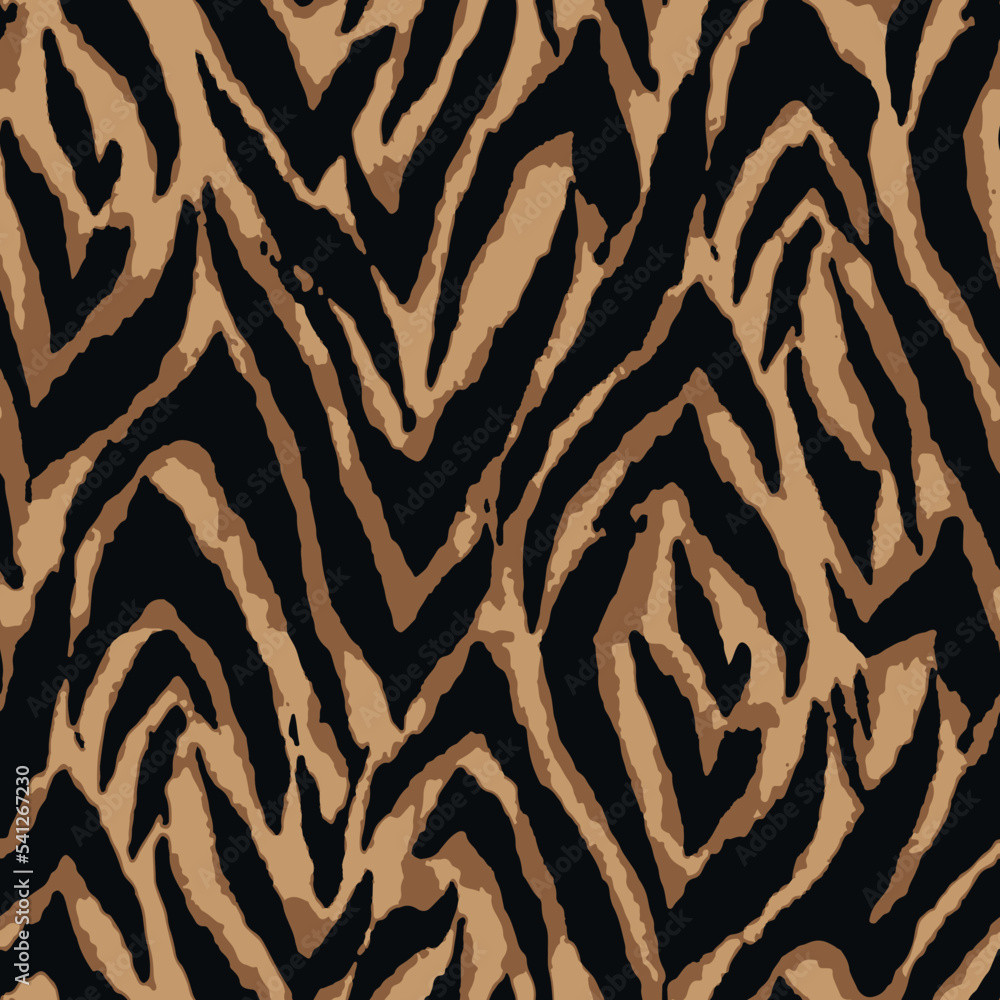 tiger skin pattern Stock Vector | Adobe Stock