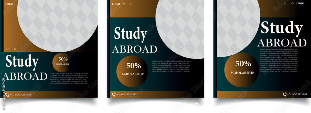 Study abroad template design free vector Stock Vector | Adobe Stock