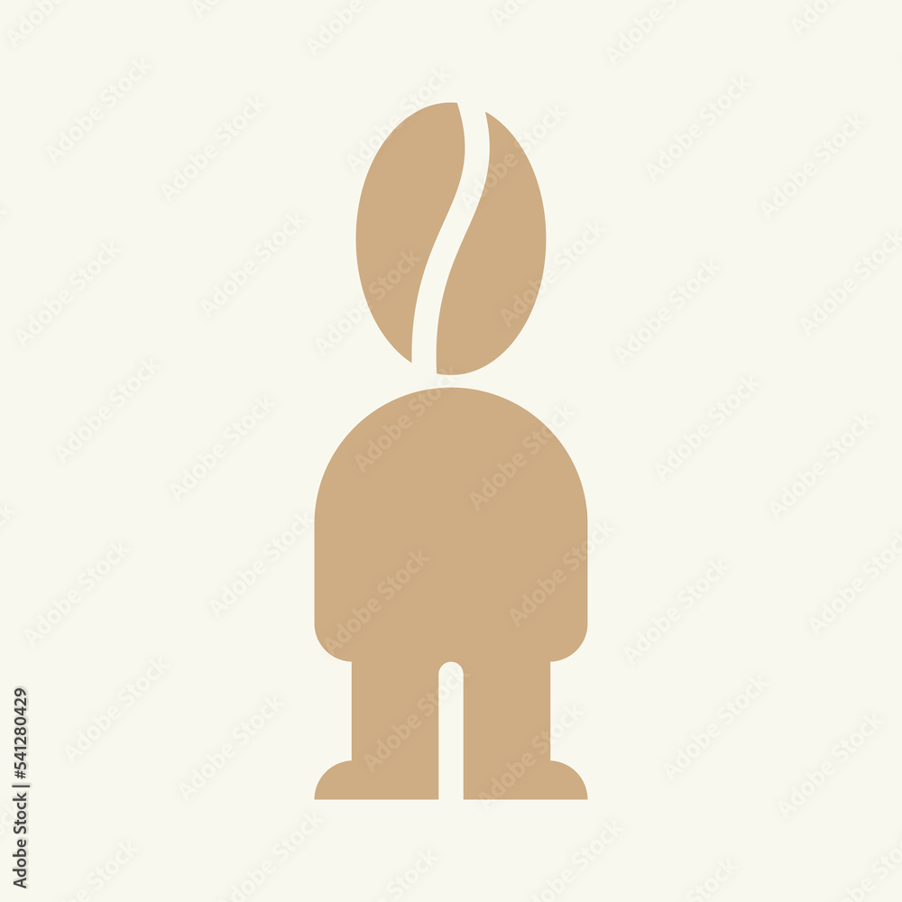 Human Coffee Logo Design Concept With Human Body and Coffee Symbol ...
