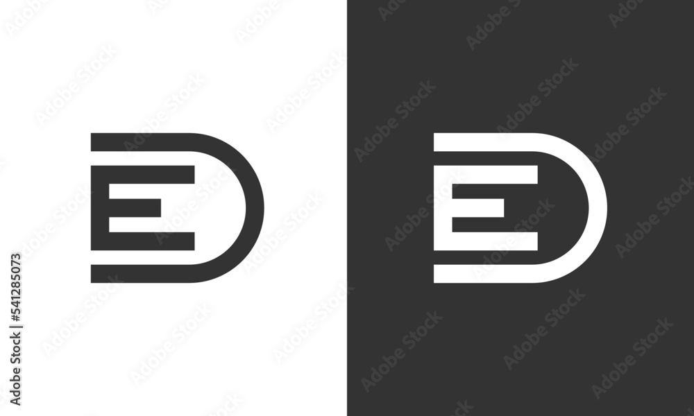 DE, ED initial letters monogram logo concepts Stock Vector | Adobe Stock