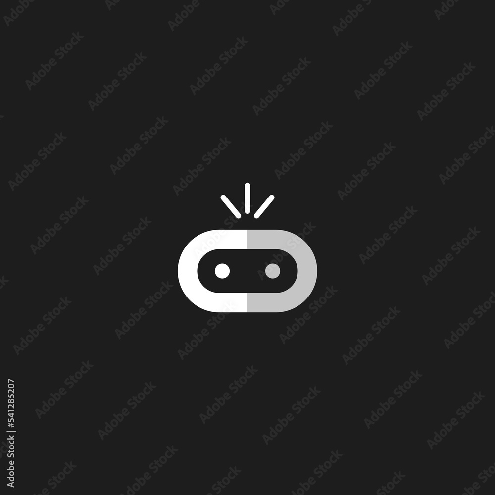 Minimalism Robot Logo or Icon for Tech Logo Stock Vector | Adobe Stock