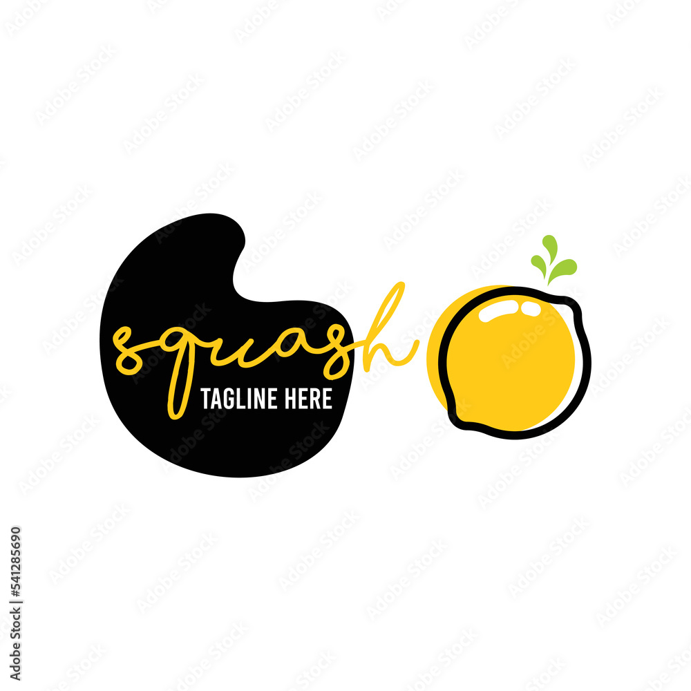 Squash Logo Design Concept for Business and Branding. Fresh Juice Drink ...