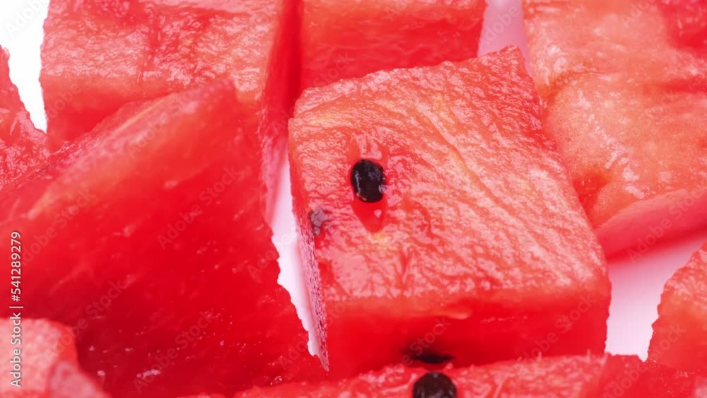 watermelon close-up. rotation of watermelon slices Stock Video | Adobe ...
