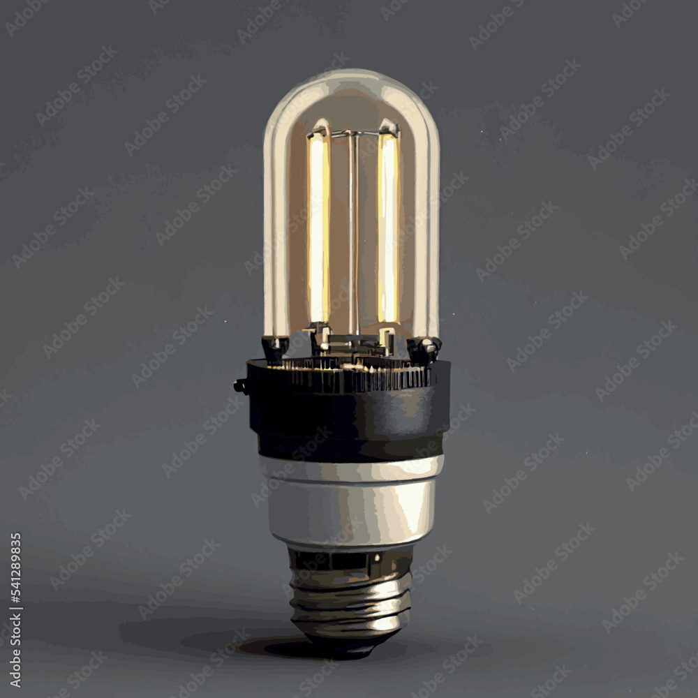 Vector image of a light bulb. Realistic 3d object on transparent ...