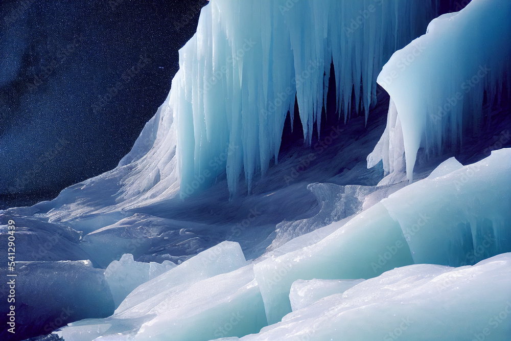 Wonder Iceberg in clear blue water and hidden danger under water ...