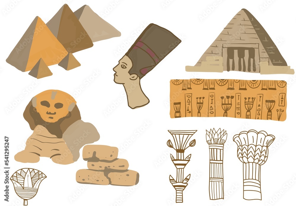 Egypt pyramids ancient art ancient world sphinx hieroglyphs ornaments ...