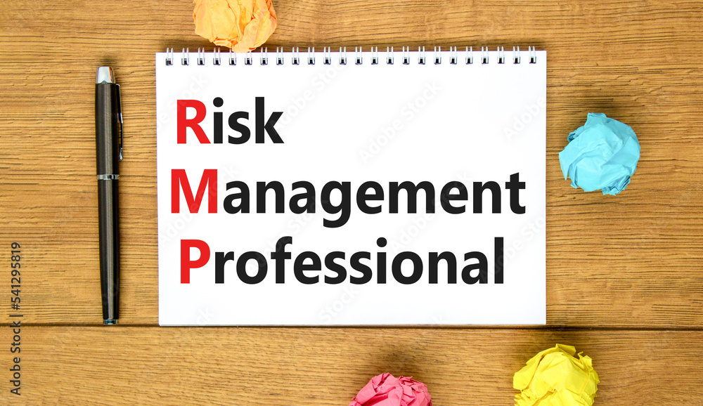 RMP risk management professional symbol. Concept words RMP risk ...