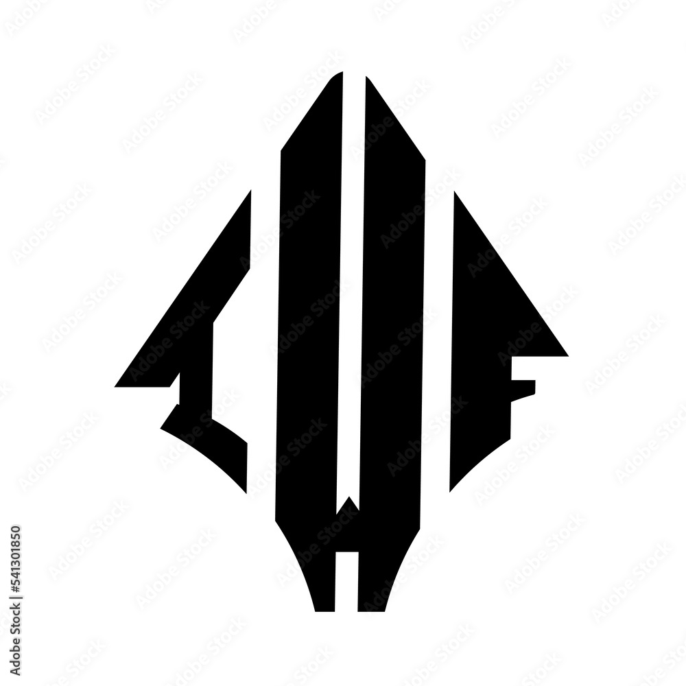IWF logo. IWF logo letter logo design vector image. IWF letter logo ...