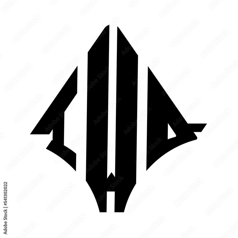 IWQ logo. IWQ logo letter logo design vector image. IWQ letter logo ...