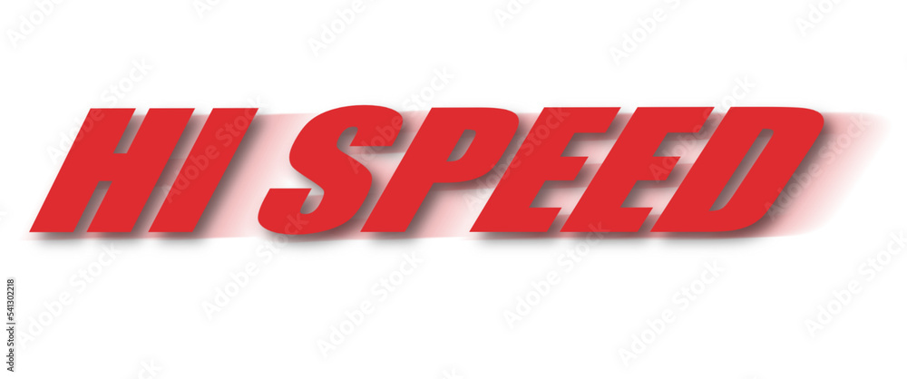High speed png trasparent text with motion blur and drop shadow ...