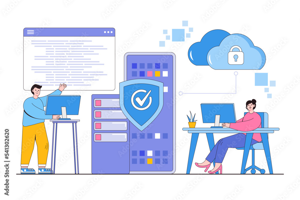 Flat Database Programmer With Programming Languages Css Html It Ui Developing Coding
