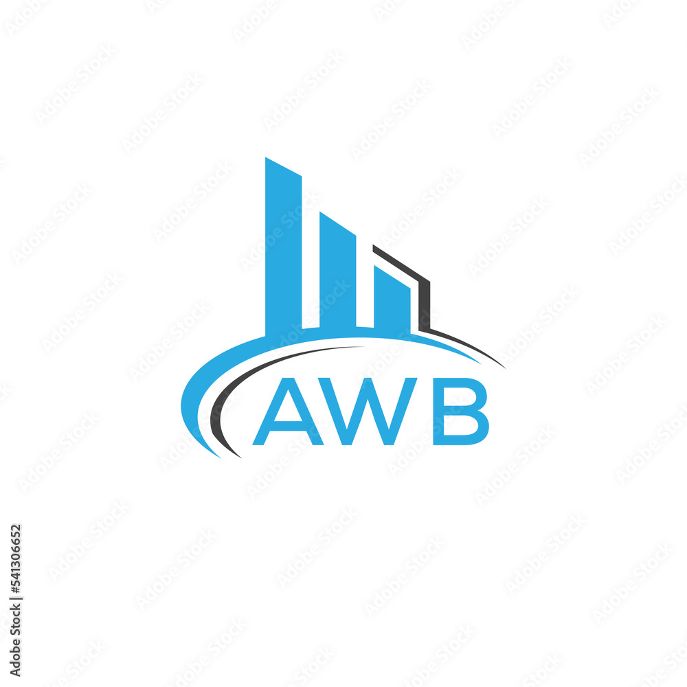 Vecteur Stock AWB letter logo. AWB blue image. AWB Monogram logo design ...