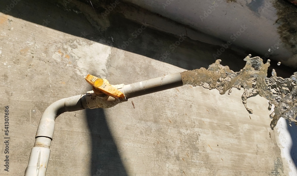 Plastic pipe pumping, gushing or discharge small manufacturing industry ...