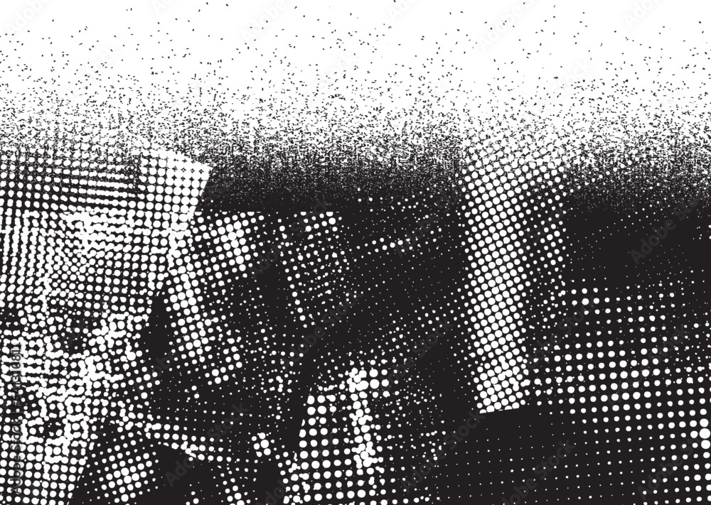 Glitch distorted grungy isolated banner . Design element for brochure ...