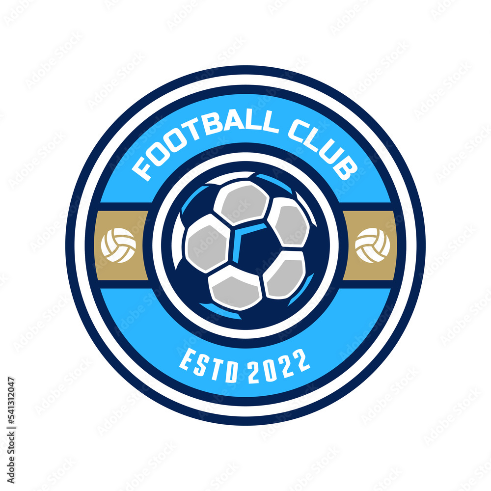 soccer Logo or football logo club sign Badge. Football logo with shield ...