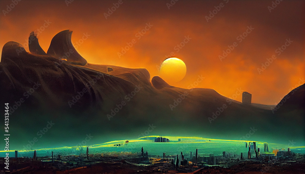 Alien landscape, scifi, science fiction, other worlds, other planets ...
