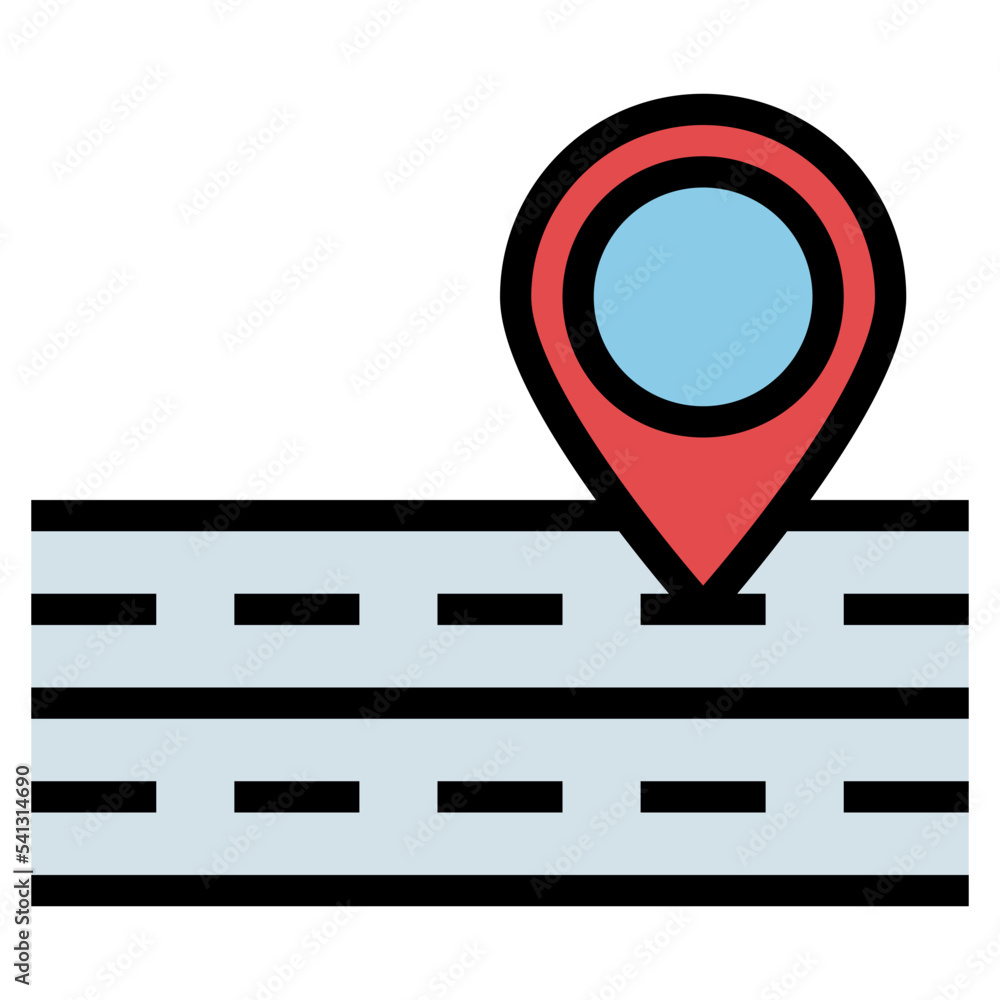 street filled color line Stock Vector | Adobe Stock