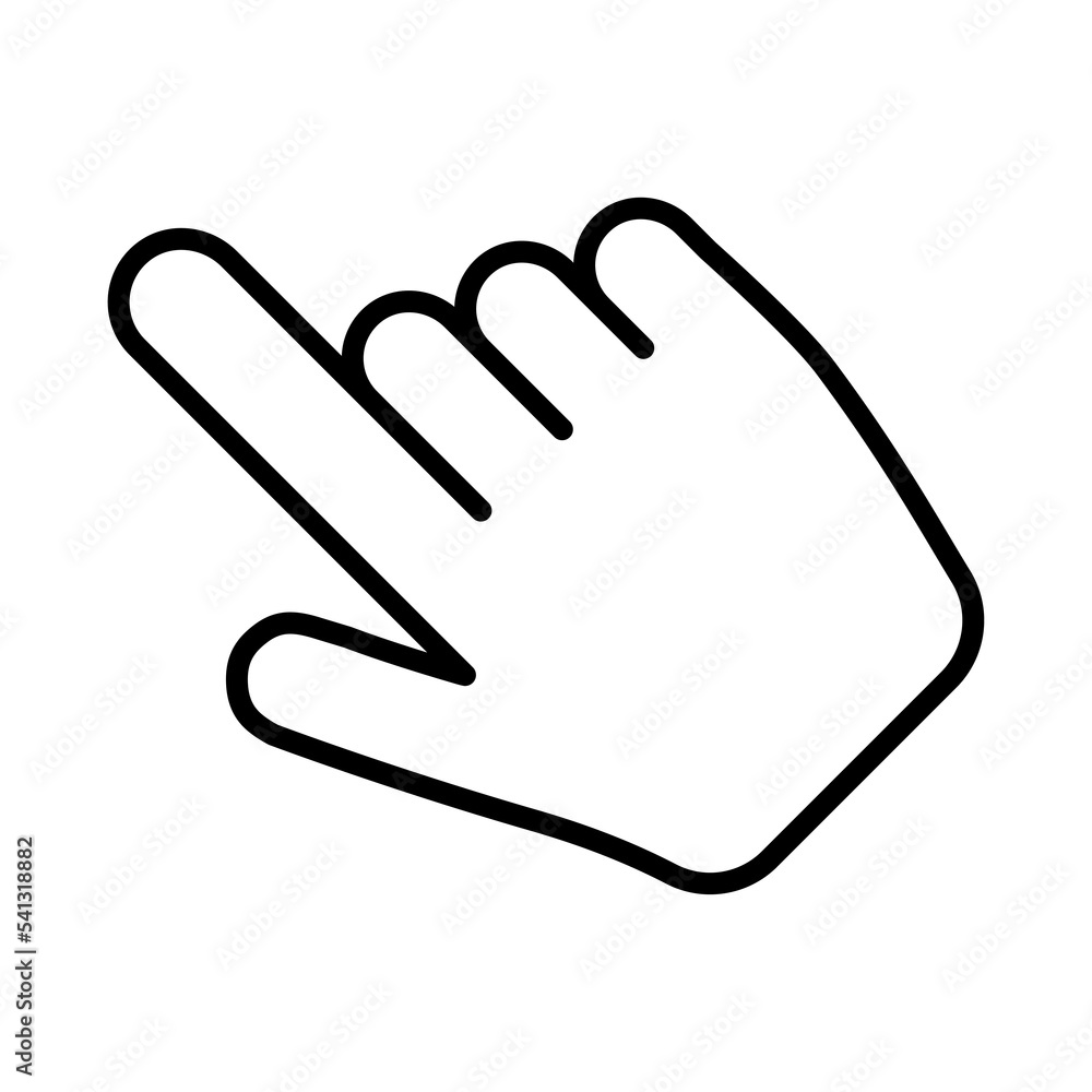 Hand clicking icon. Isolated finger click. PNG pictogram on transparent ...