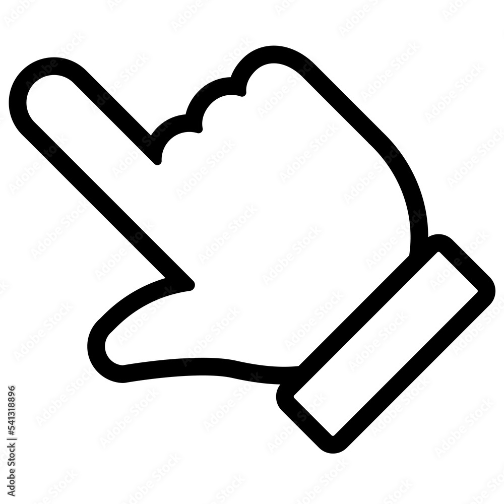 Hand clicking icon. Isolated finger click. PNG pictogram on transparent ...