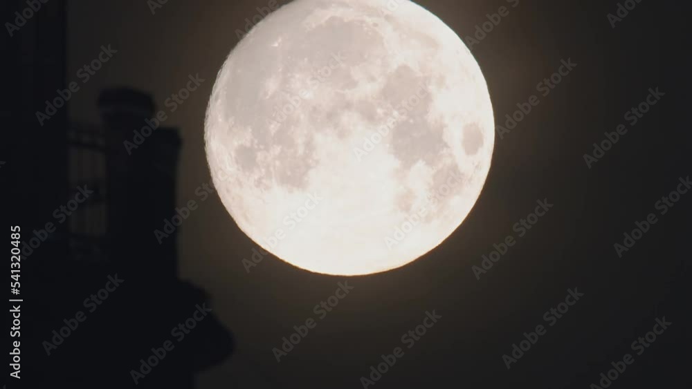 Full moon with dark background. Lunar phase. Mystical night sky ...