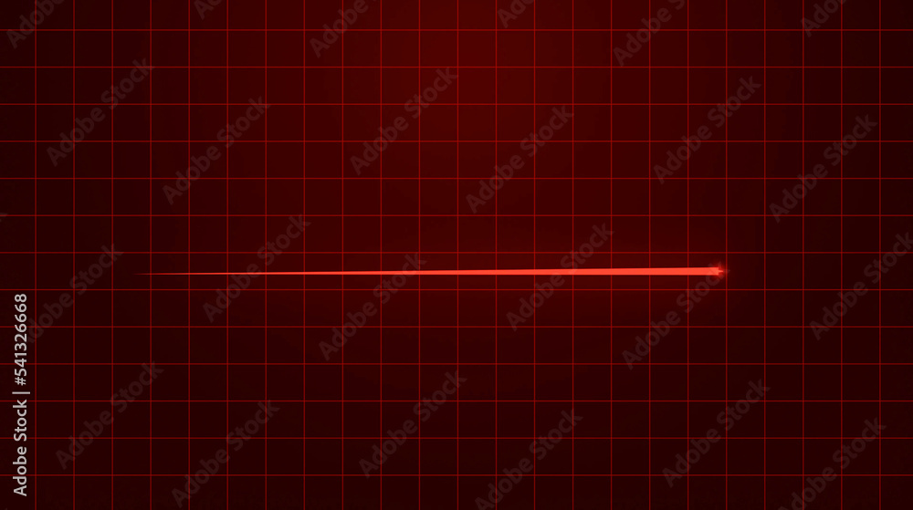 Electrocardiogram heart rate Flat Line . The absence of contractions of ...