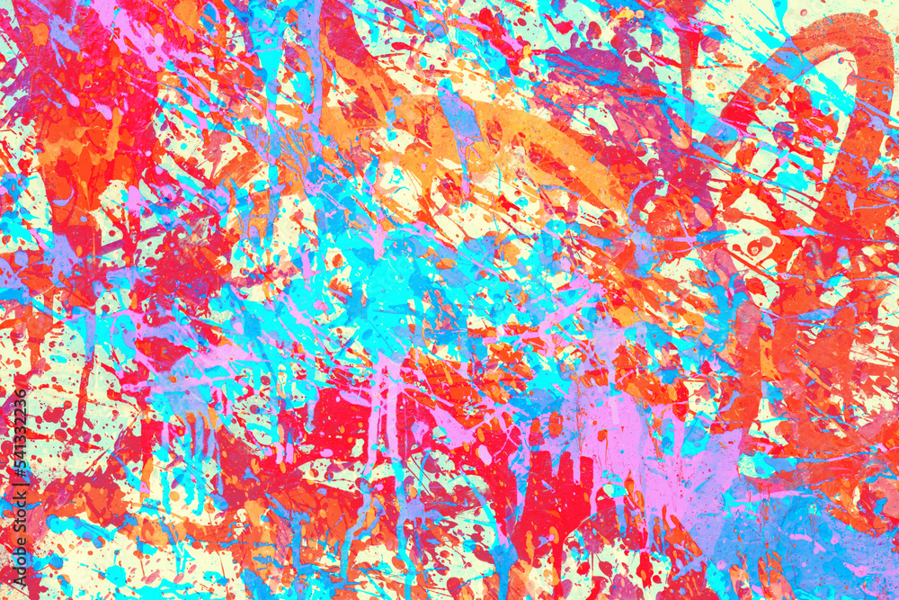 Paint splash texture. Graffiti background. Spray pattern. Red paint ...