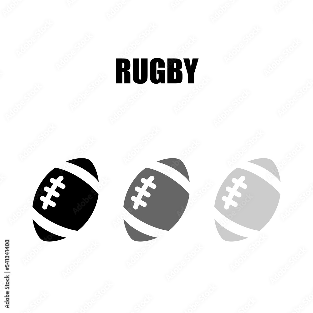 Rugby ball icon. Monochromatic icon set. Stock Vector | Adobe Stock