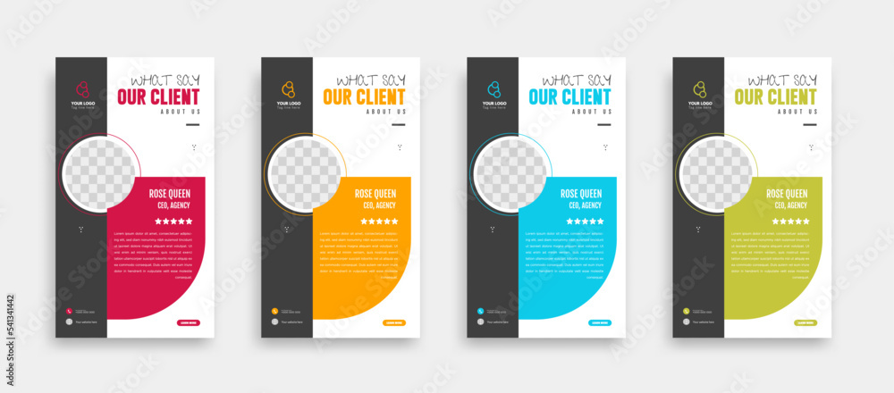 Modern and creative client testimonial social media post design ...