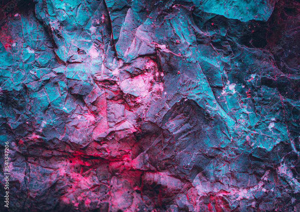 Rock holography. Holographic neon colors. Texture marble pattern ...