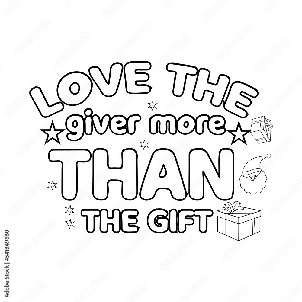 Merry Christmas Coloring page. Christmas line art coloring page design ...