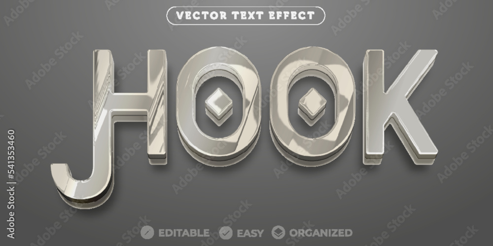 Hook Text Effect,Fully Editable Font Text Effect เวกเตอร์สต็อก | Adobe ...
