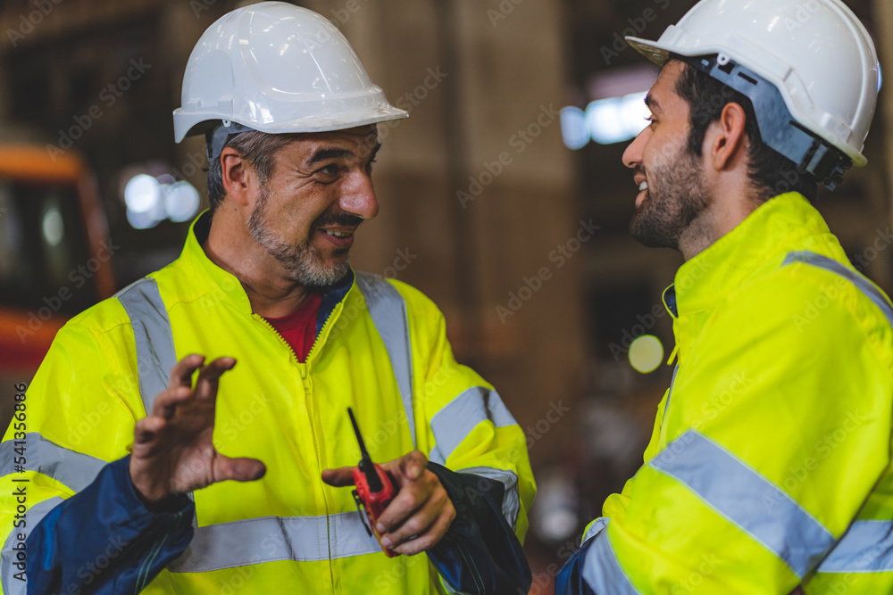 industrial factory with men at work concept, professional engineer ...