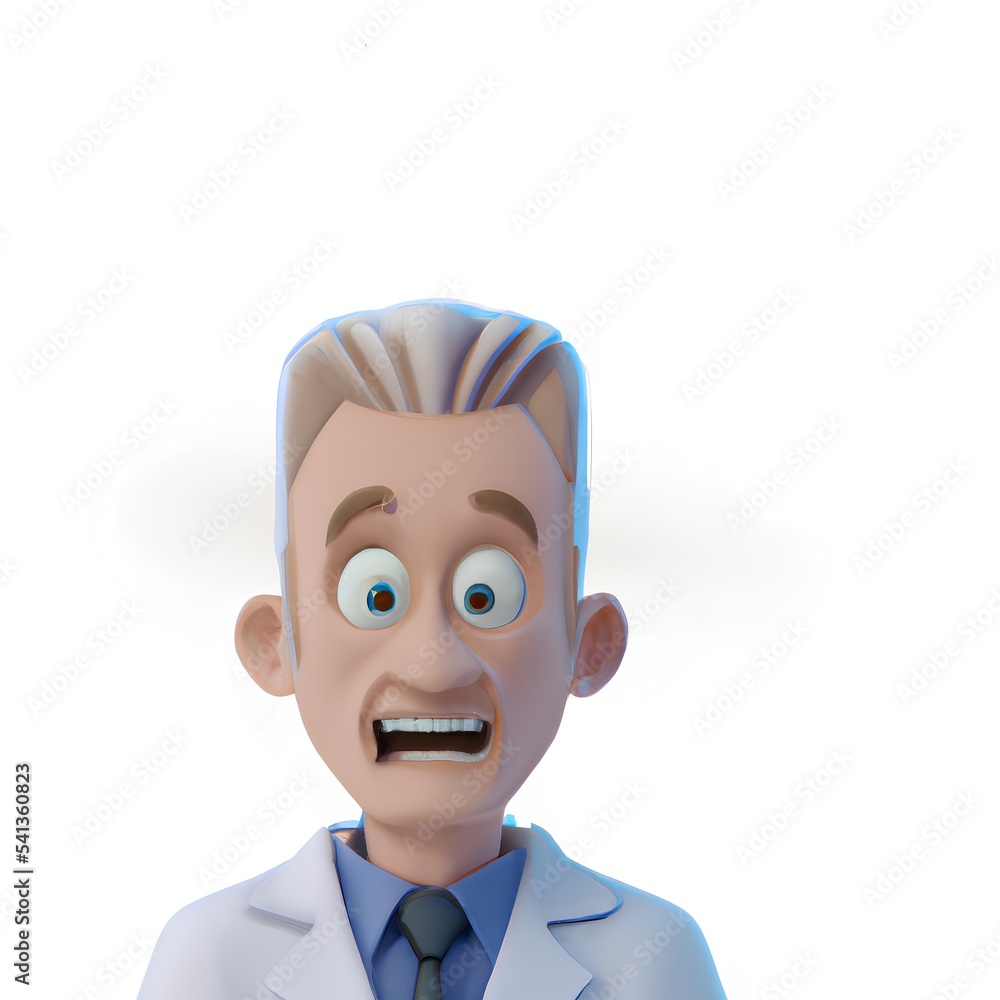 a 3d character doctor, 3d asset character, 3d render doctor, 3d doctor ...