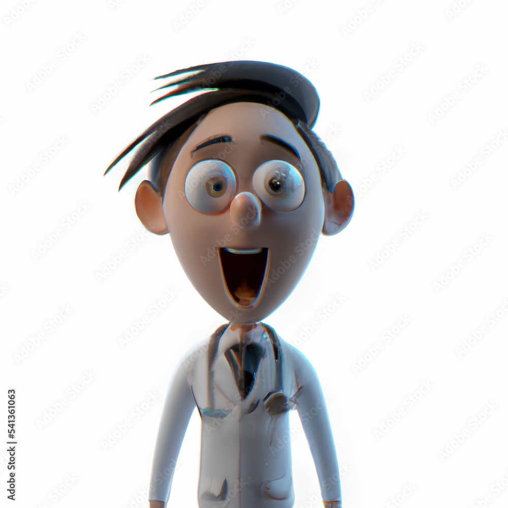 a 3d character doctor, 3d asset character, 3d render doctor, 3d doctor ...