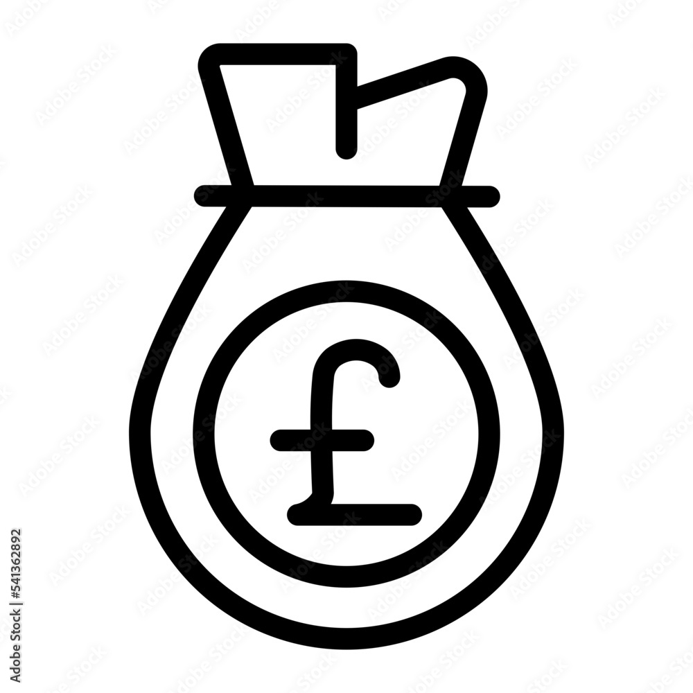 pound money bag Stock Vector | Adobe Stock