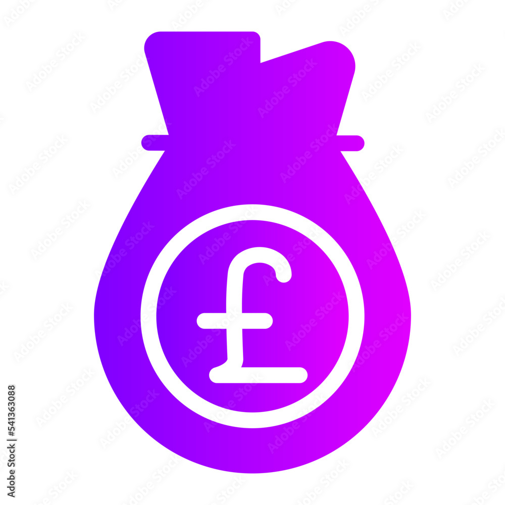 pound money bag Stock Vector | Adobe Stock