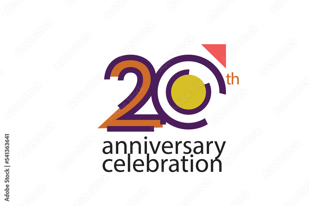 20 year anniversary celebration abstract style logotype. anniversary ...
