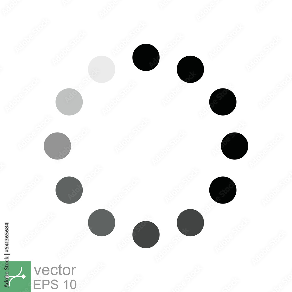 Loading icon. Simple flat style. Progress bar for upload download round ...