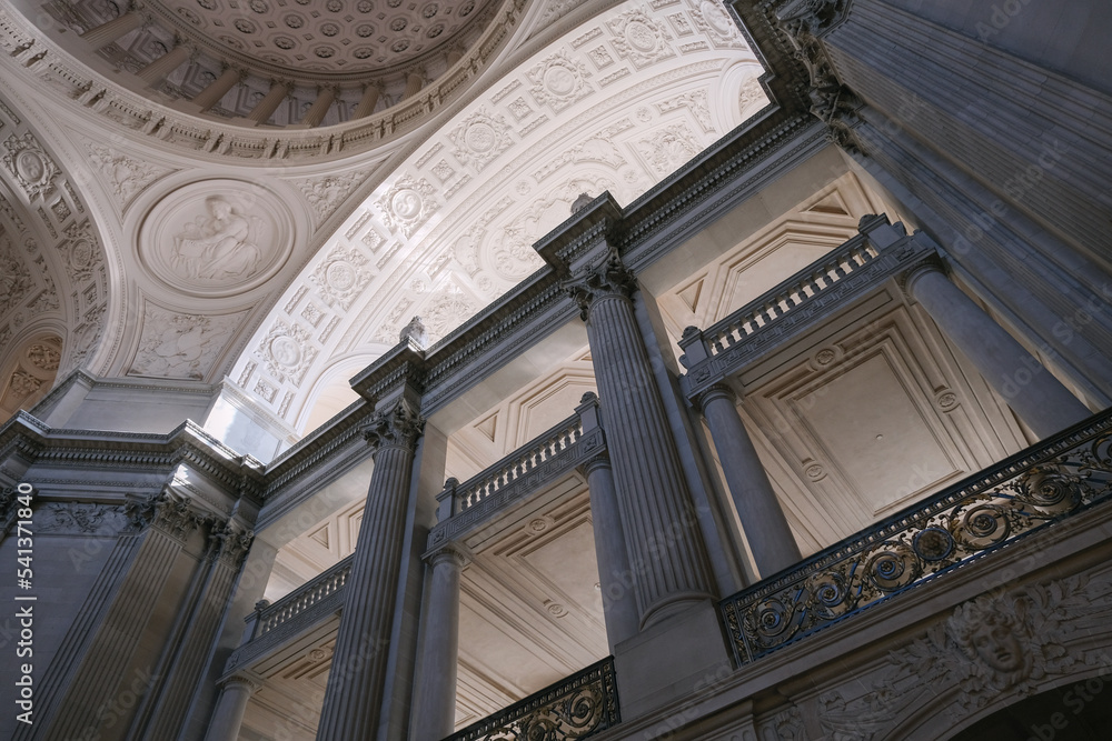 Breathtaking architecture details of panoramic dome columns scenic ...