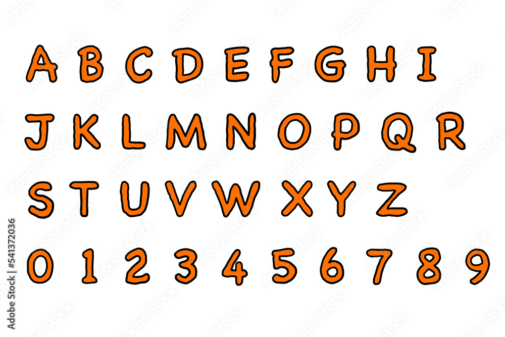 PNG Image of English alphabet character from A to Z. and zero to nine ...