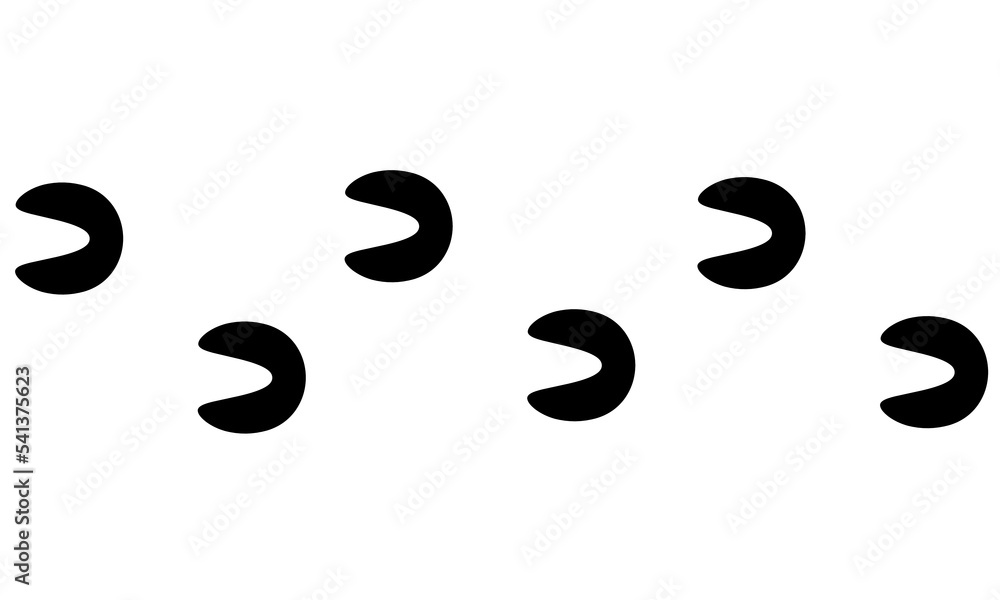 Vector illustration of zebra footprints on a white background. Great ...