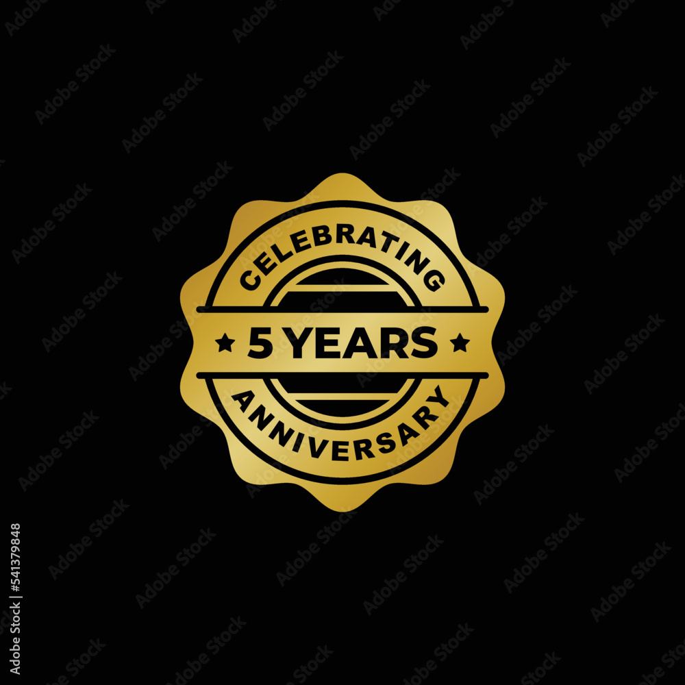 5th years anniversary celebrating logo vector Stock Vector | Adobe Stock