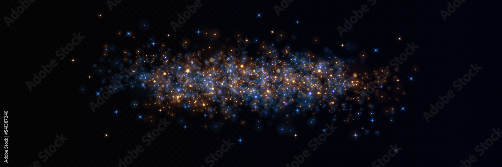 Particles of white magic dust. Shining light particles.Christmas ...