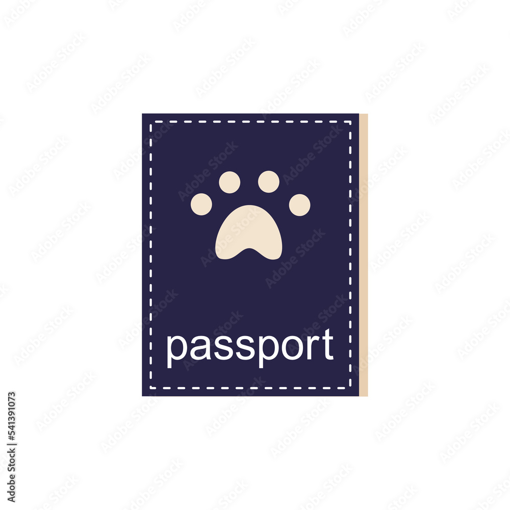 Pet passport for cat and dog. Paper identity document for domestic ...