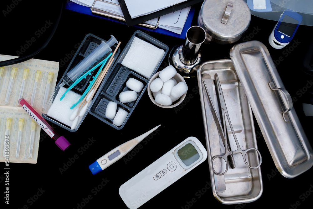 Blood test samples tube, reagent testing tube and swab collection kit ...