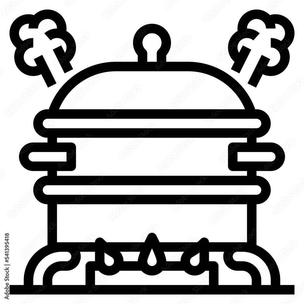 steam line icon Stock Vector | Adobe Stock