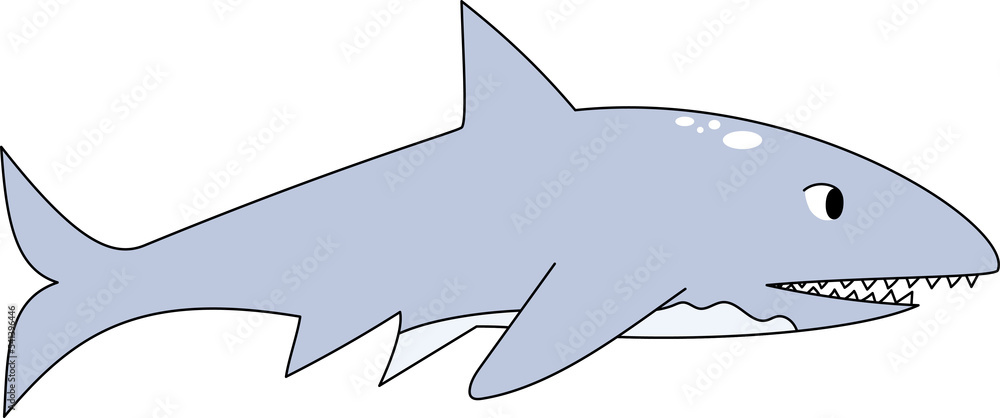 shark under the sea ocean fish animal clipart Stock Illustration ...